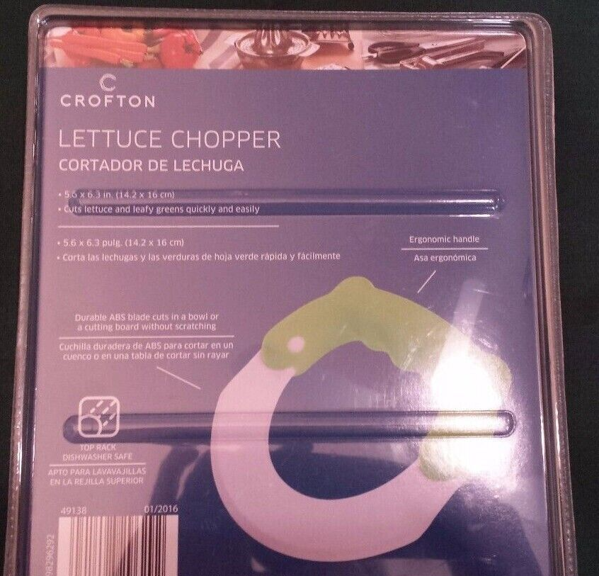 NEW Lettuce Bok Choy Napa Chopper Crofton Ergonomic Handle Pizza Meat ...