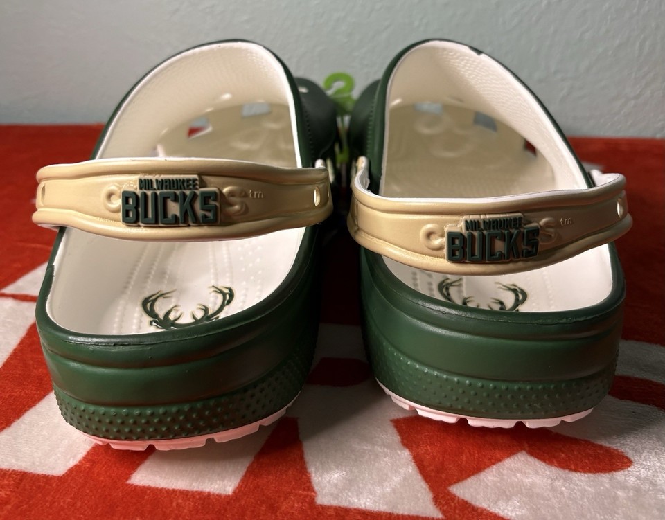 US Men’s Size 13 - NBA x Crocs Classic Clog “Milwaukee Bucks” - Free S ...