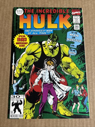INCREDIBLE HULK #393 FOIL COVER 1ST PRINT MARVEL COMICS (1992) 30TH ...