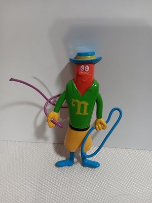 VINTAGE NATHANS HOT DOG 1995 BENDABLE FRANKSTER HOT DOG RODEO COWBOY ...