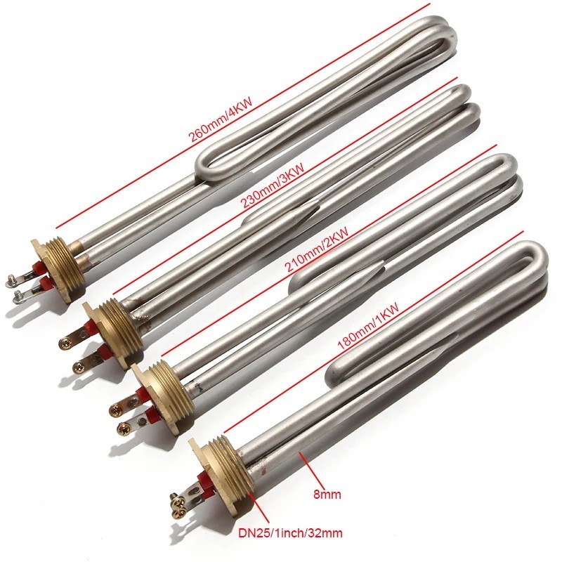 DN25 1" Threaded Solar Water Heating Element Tube Probe Hole 1KW 2KW ...