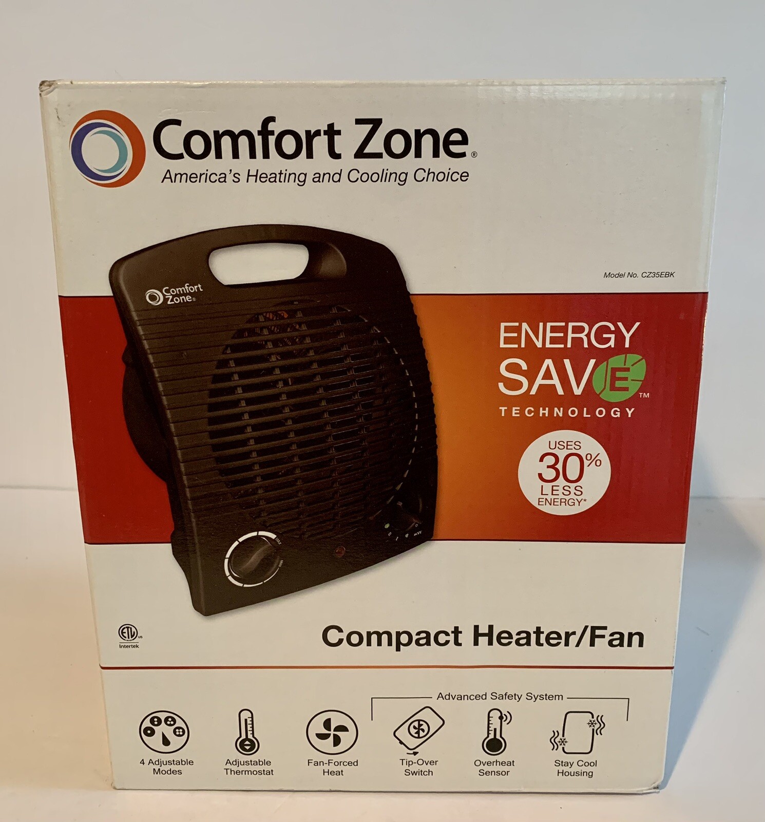 Comfort Zone Cz45e Personal Heater - 1500w With Overheat Safety Sensors ...