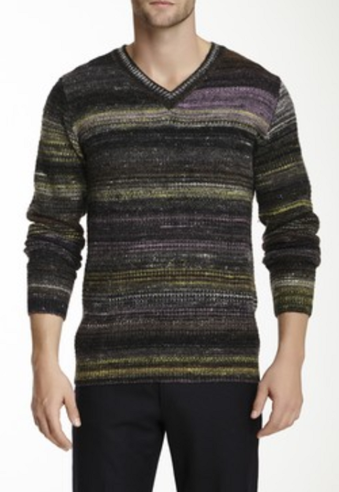 Robert Graham Mens L/S Space Dyed Huntington V-Neck Knit Sweater Size ...