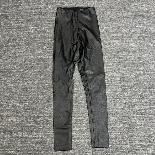 Commando Leggings Women Small Black Faux Leather Skinny Pull On Punk ...