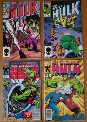 The Incredible Hulk, Lot of 4 comics, #296, #313, #392, #406, NM ...