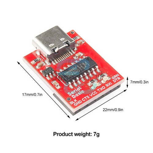 TYPE-C USB to TTL Serial Port CH340C Module Development Board DC 5V / 3 ...