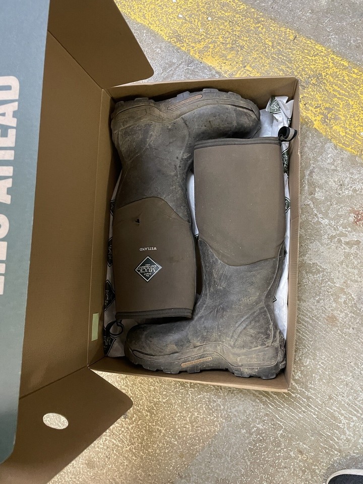 Muck Men's Wetland Bark and Tan Muck Boots WET-998K Size 10 Read | eBay