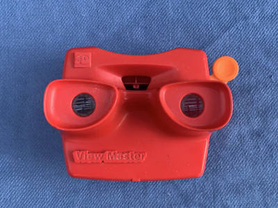 Vintage 1980s Red Viewmaster 3D View-Master Viewer Orange Lever Model L ...