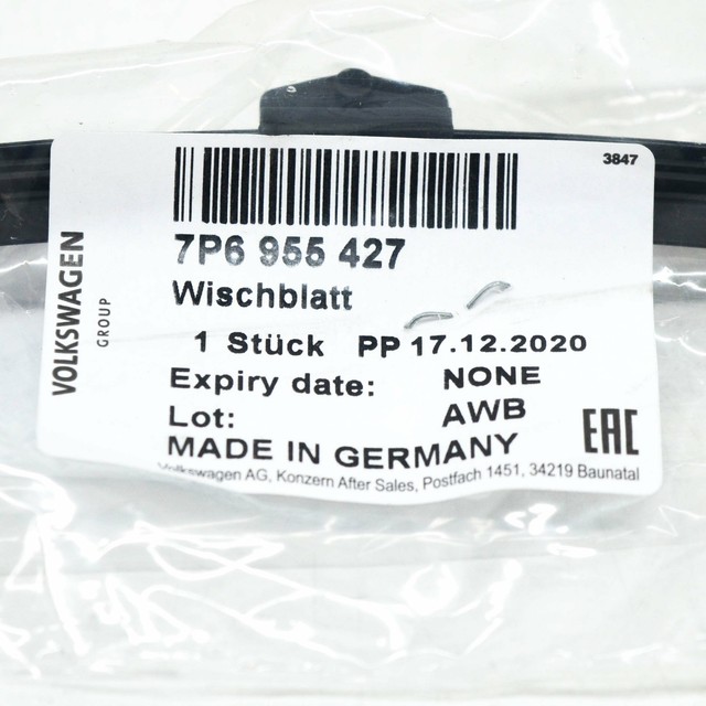 Volkswagen Touareg 7p Rear Window Aero Wiper Blade 7P6955427 Genuine ...