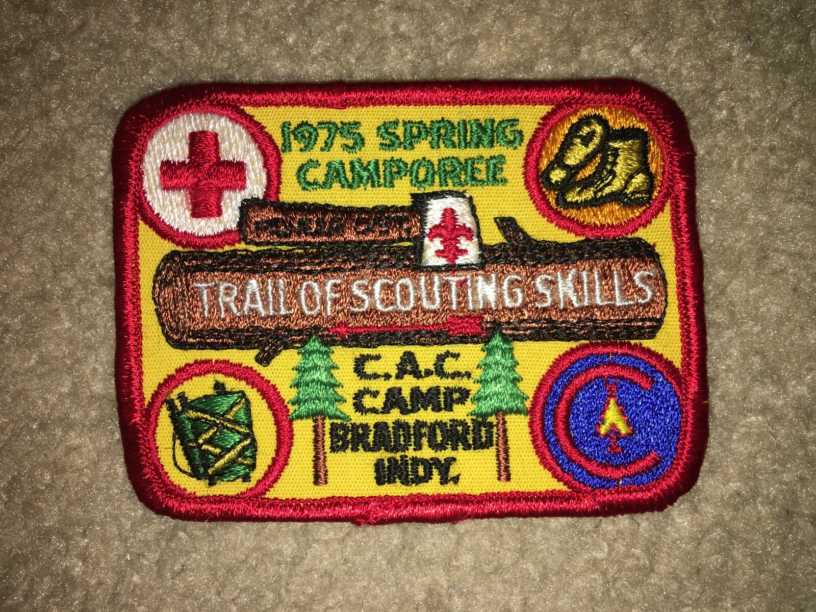 Boy Scout BSA Camp Bradford 1975 Crossroads America Council Firecrafter ...