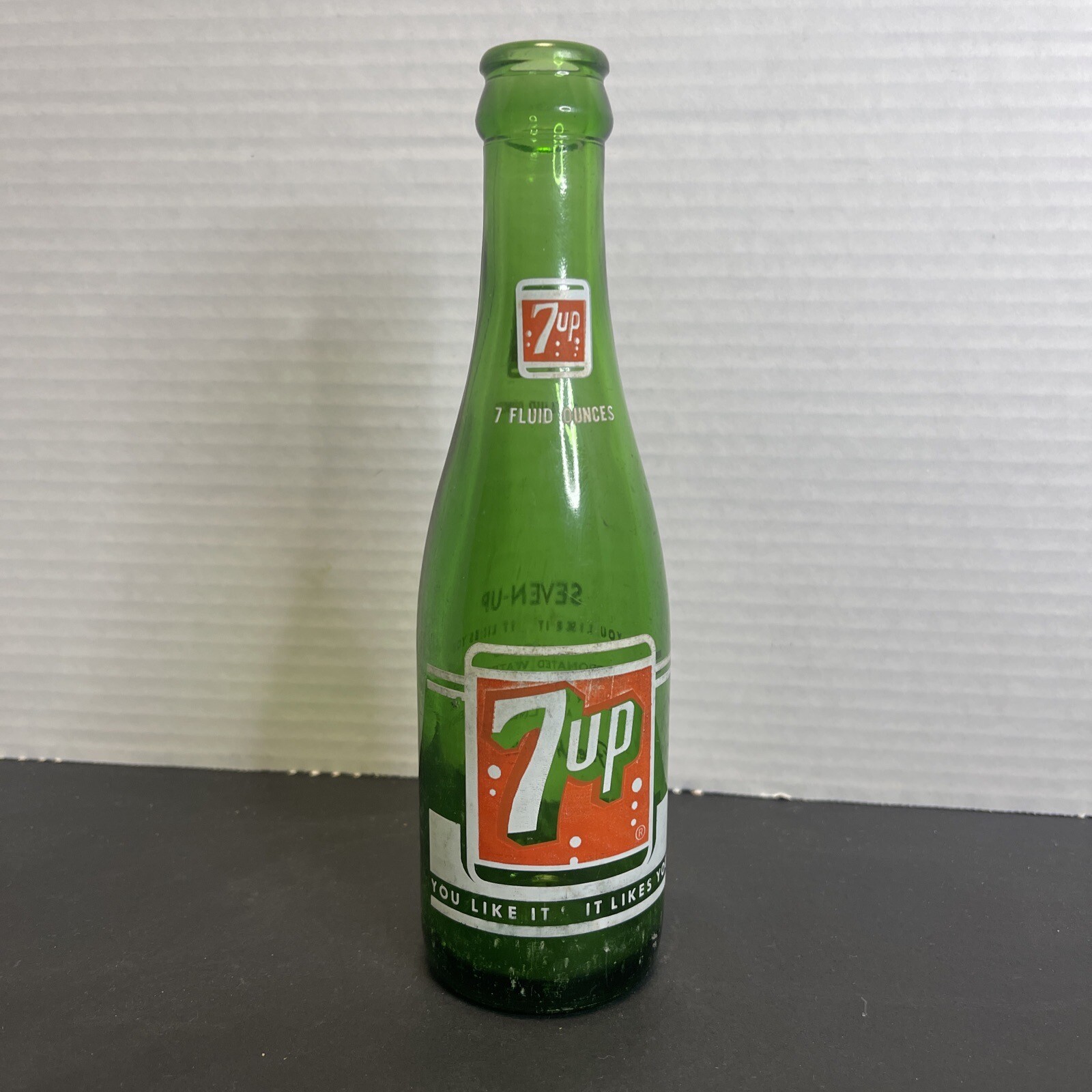 Vintage 7-Up Green Glass Beverages Soda Pop Bottle 7 fl. oz. | eBay