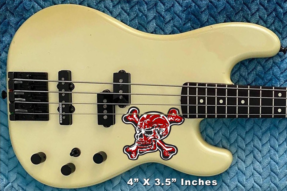 Guitar Wrap Axe Skin Electric Reface Guns Duff McKagan Bass Skull 5 ...