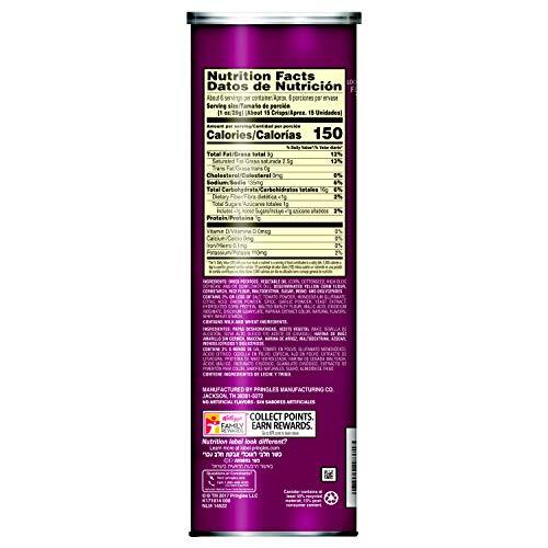 Pringles Snack Stacks Potato Crisps Chips, BBQ Flavored, 5.5 oz Can ...