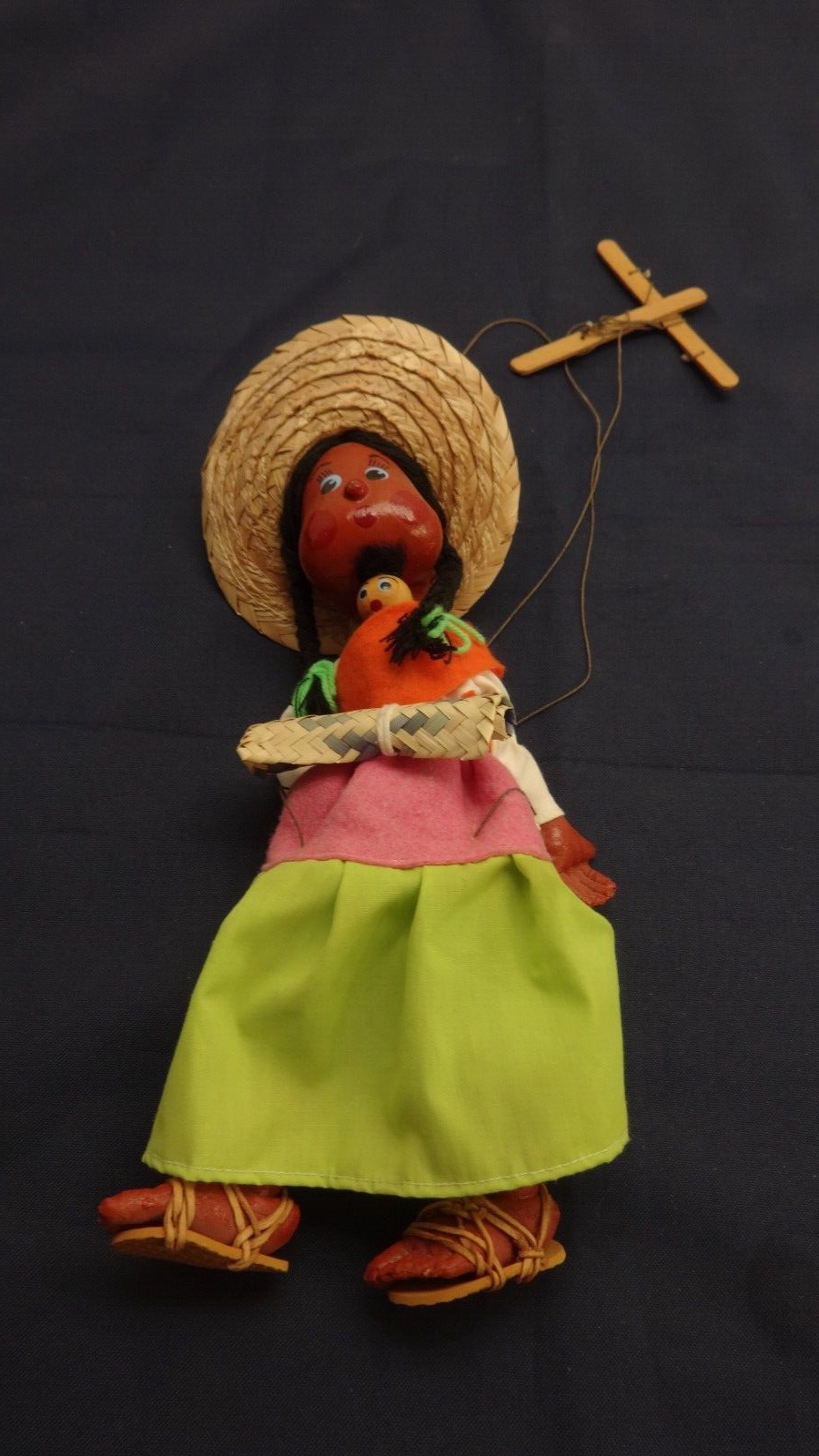 Lot Of 3 Vintage Mexican Marionette String Puppets Mexico Handmade ...