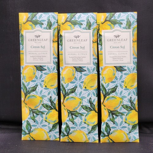 Greenleaf Sachets Citron Sol Lemon Citrus Scented 3 Slim singles new | eBay