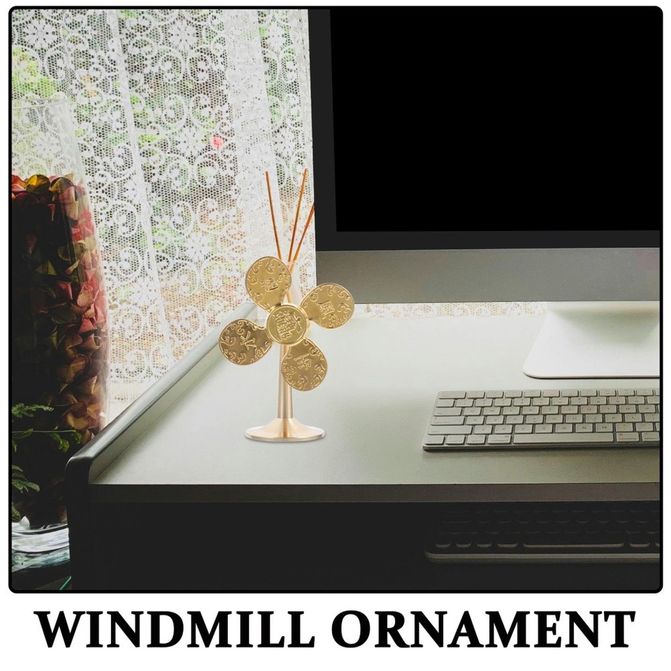 Desktop Windmill Decor Decorative Sculptures Vintage Statue Decoration ...