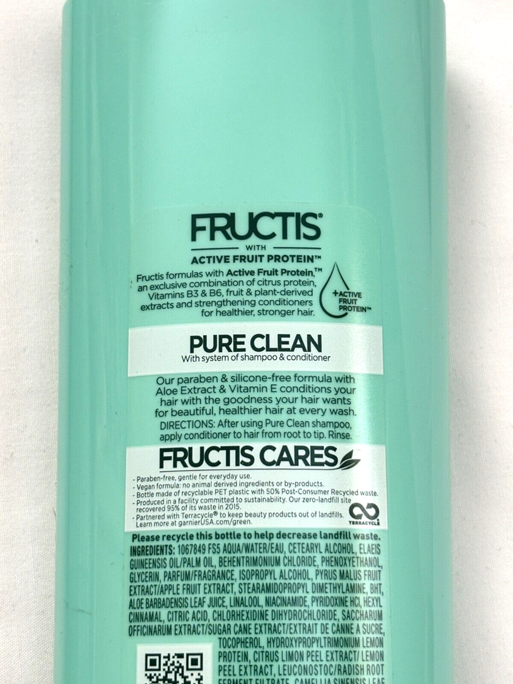 Garnier Fructis Pure Clean Hydrating Shampoo & Purifying Conditioner (2 ...