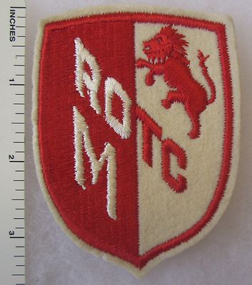 McCLATCHY HIGH SCHOOL CALIFORNIA ROTC LION PATCH on FELT ORIGINAL OLDER ...