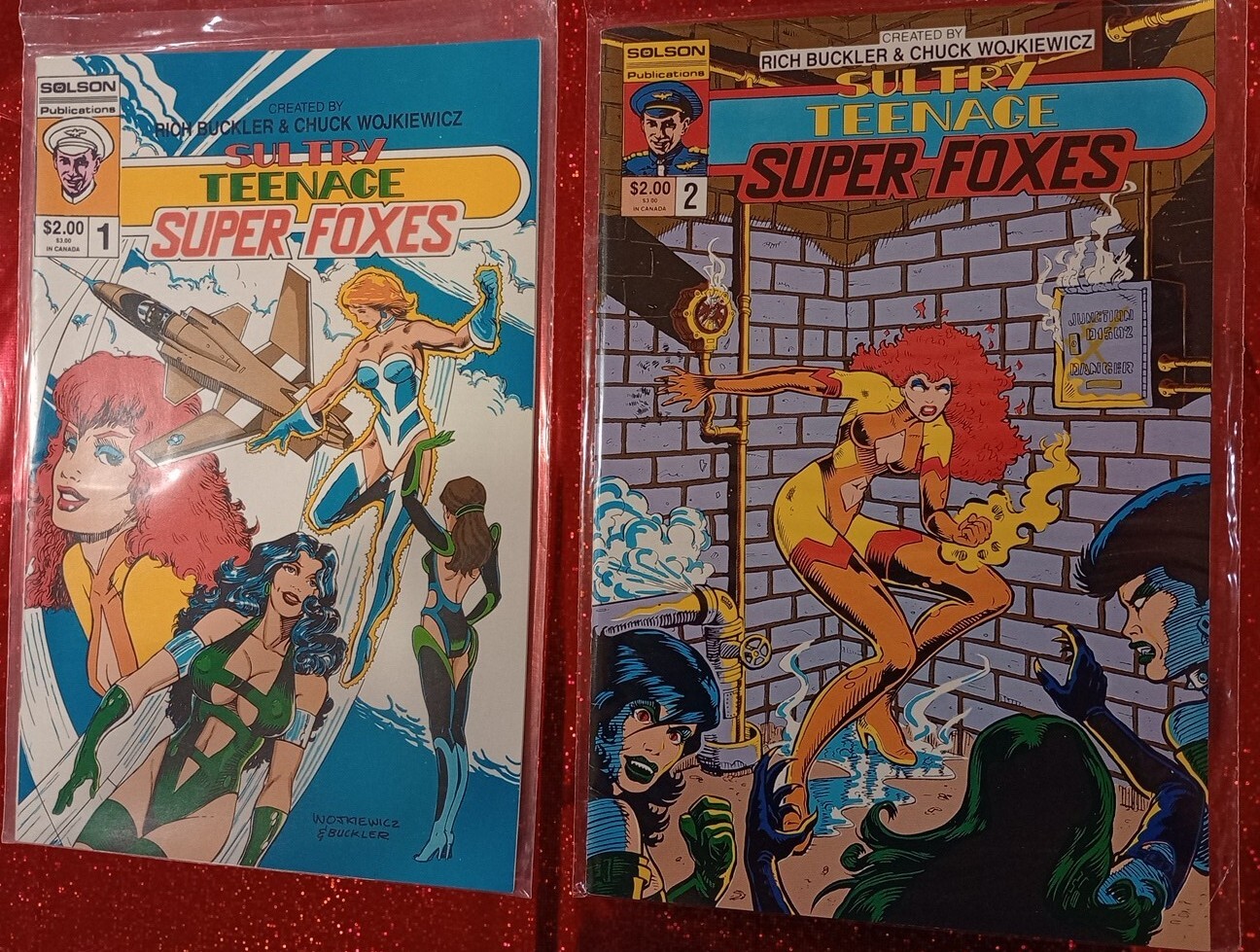 SULTRY TEENAGE SUPER FOXES # 1 - # 2 SET COPPER AGE SOLSON PUBLICATIONS ...