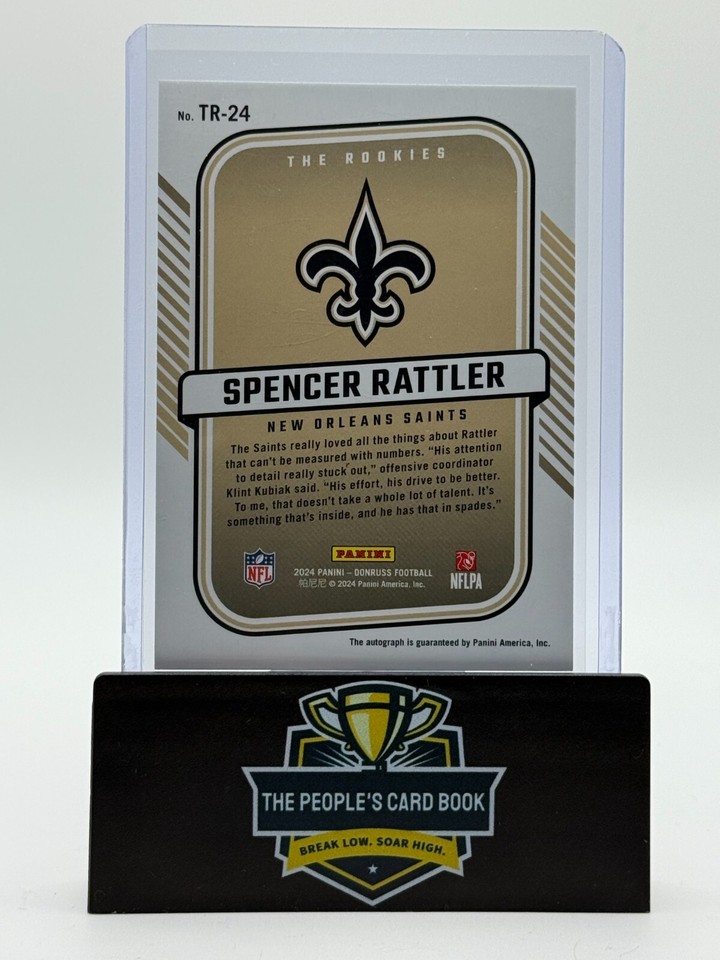 2024 Donruss SPENCER RATTLER The Rookies Auto RC /299 Saints | eBay