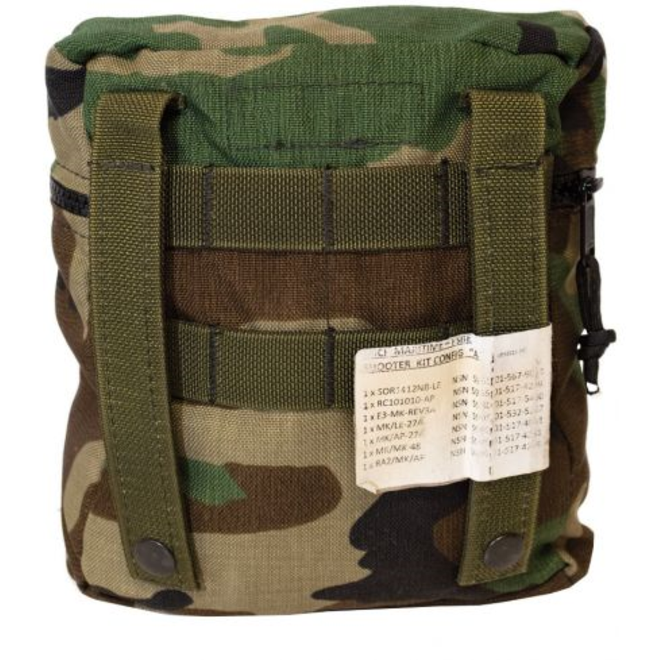NWT USGI US MOLLE WOODLAND CAMO ZIP TOP FIRST AID ESSENTIALS DUMP ...