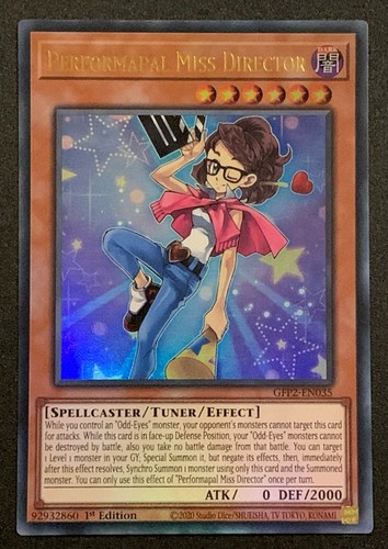 Performapal Miss Director | GFP2-EN035 | Ultra Rare | 1st Edition ...