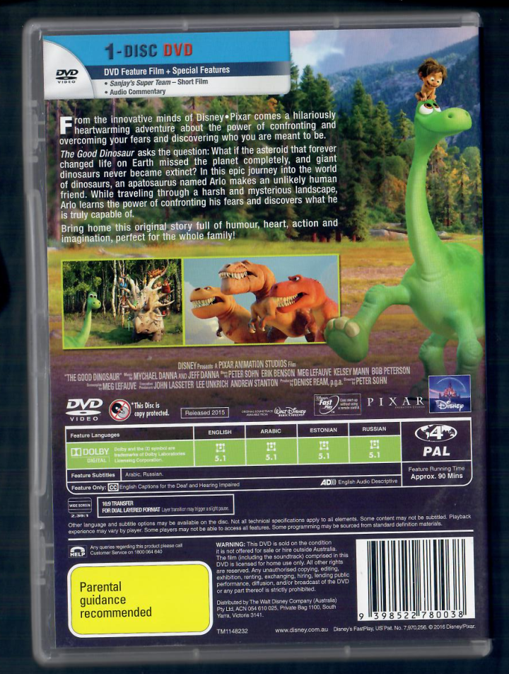 The Good Dinosaur (DVD, 2015) | eBay
