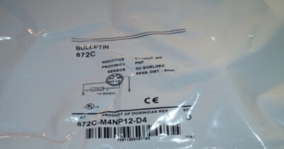 Allen Bradley 872C-M4NP12-D4 Proximity Switch / | eBay
