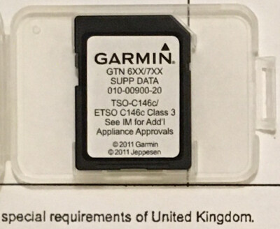 Garmin GTN 6XX/7XX Supplemental Data Card, PN: 010-00900-20, aviation ...