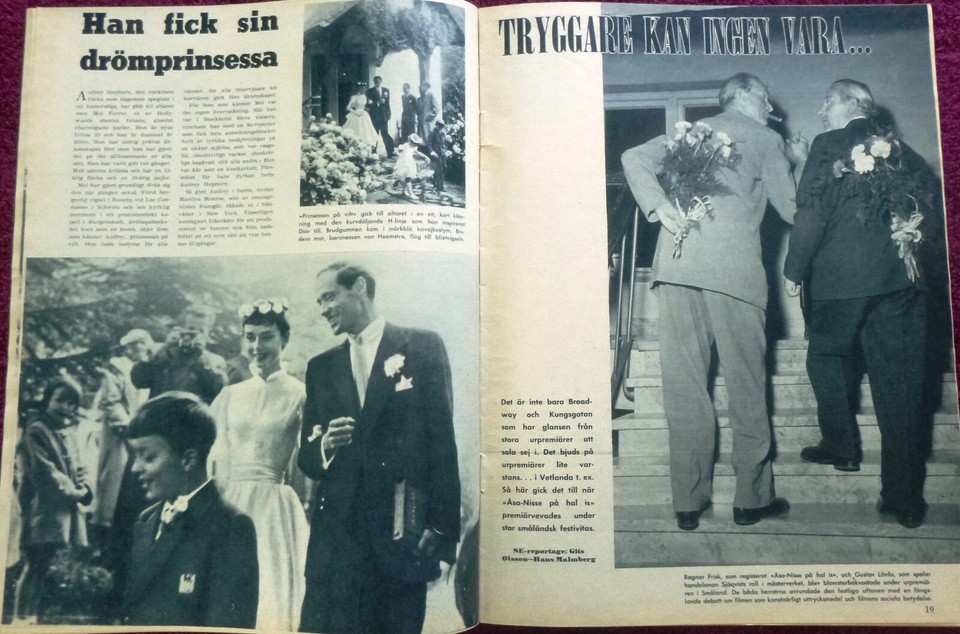 MARILYN MONROE COVER + article for Se (10/01/54) movies Audrey Hepburn Gina | eBay