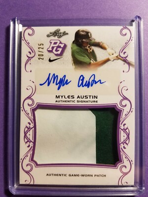 Myles Austin 2018 Leaf Perfect Game Nat'l Showcase Patch Autograph ...