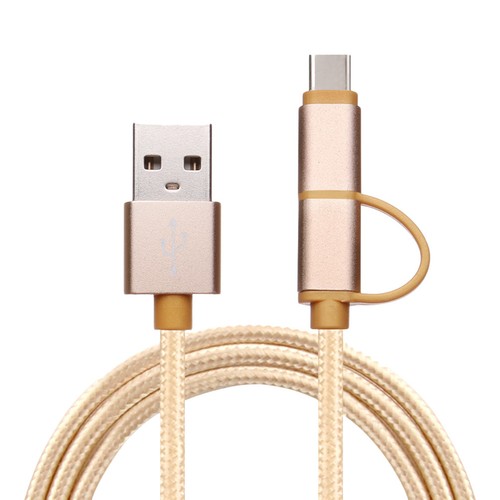 2-In-1 Multiple Use Type-C Multi-function Data Cable Connect Cable ...
