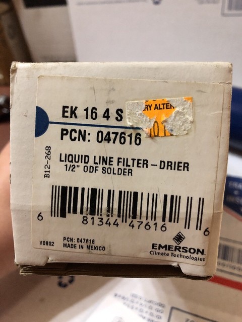 Emerson Ek-164s Liquid Line Filter Drier 1/2 ODF Solder EK164S for sale ...