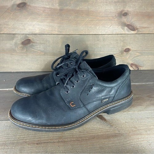 Ecco turn Mens size 43 shoes black leather waterproof oxfords | eBay