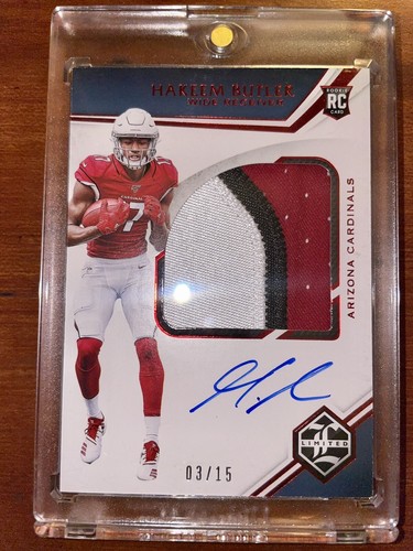 2019 LIMITED Hakeem Butler RPA ROOKIE Patch On-Card AUTO 03/15 SP RC ...