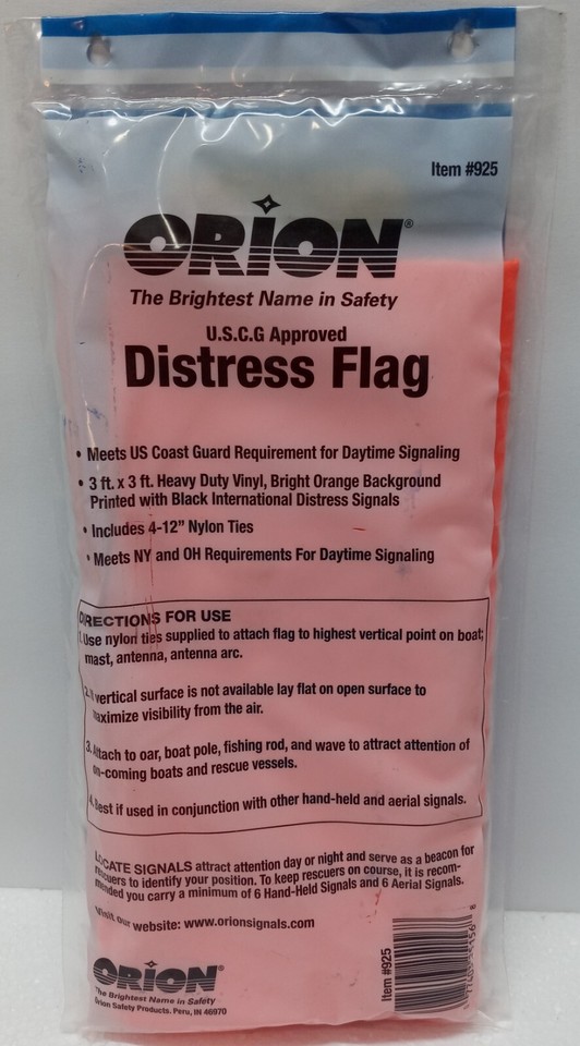 Orion Safety Distress Flag 3'X3' U.S.C.G Approved #925 ...