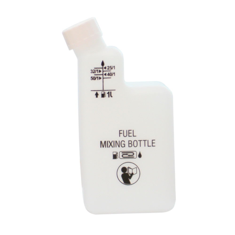 1 Litre Of 2 Stroke Oil & Fuel Petrol Mixing Bottle For Strimmer 25:1 ...