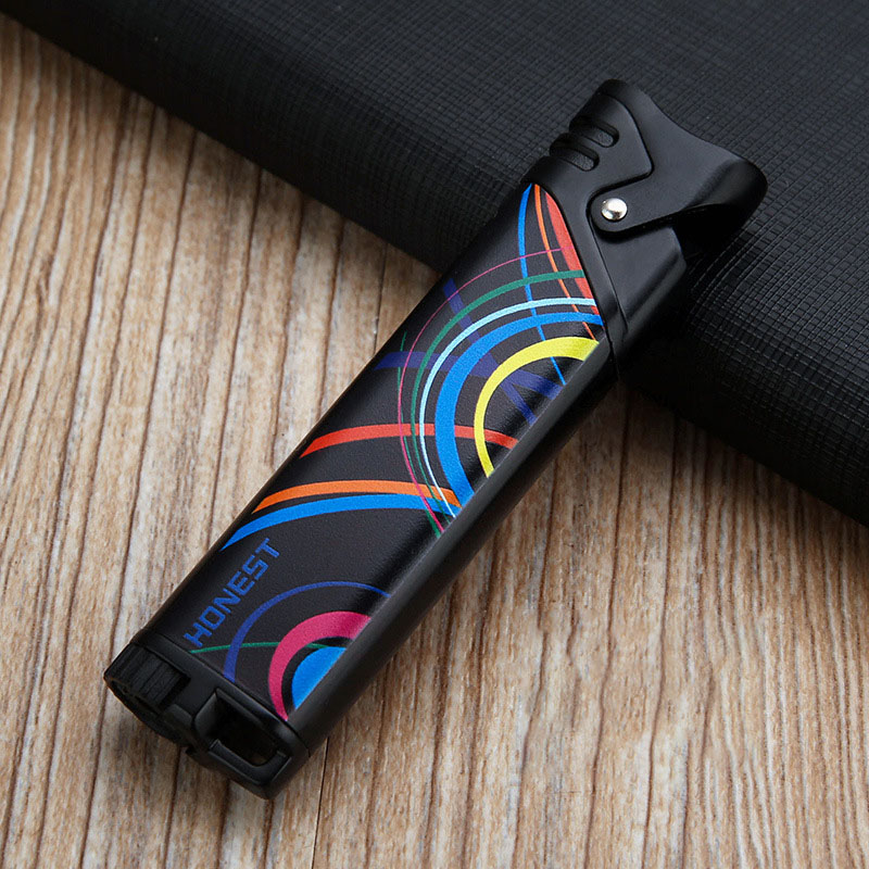Metal Windproof JET Lighter Flame Torch With Cigar Punch Gas Butane ...
