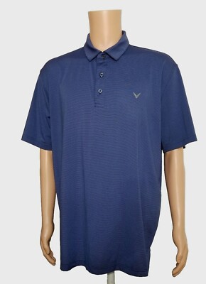 Callaway Opti Dry Polo Style Golf Shirt Blue Stripes Size XL Short ...