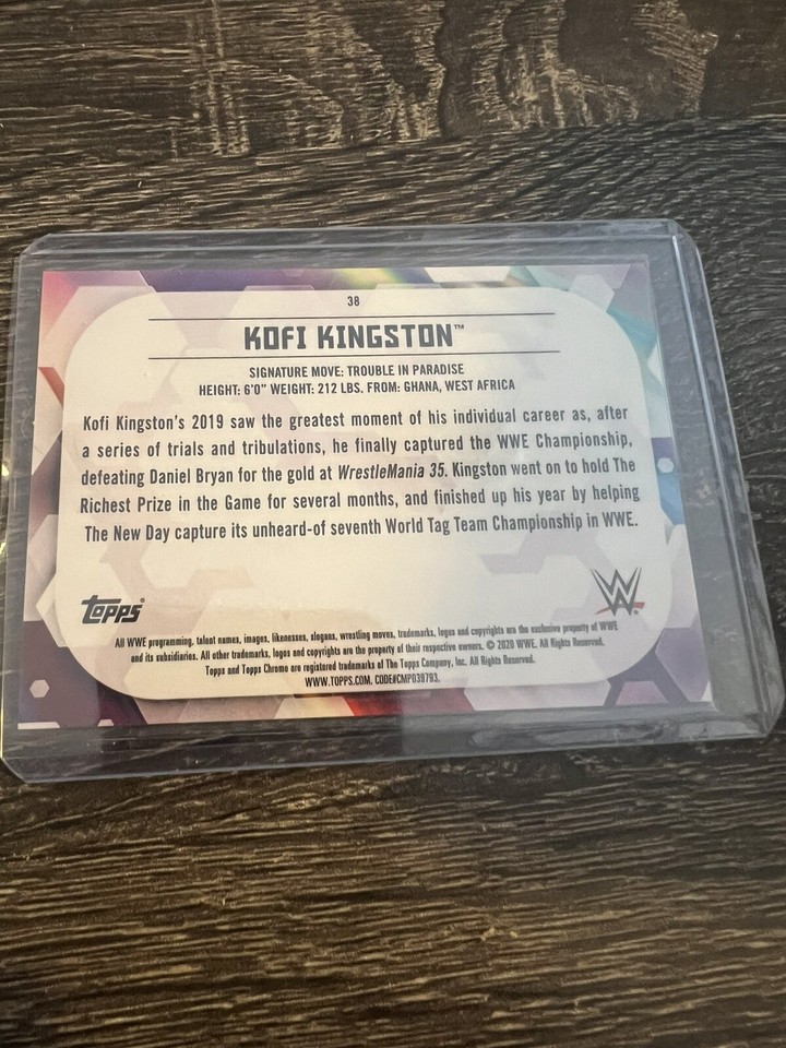 2020 Topps Chrome KOFI KINGSTON 32/50 Gold Refractor WWE #38 | eBay