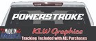 Powerstroke Banner Window Decal Sticker Turbo Diesel Truck 2500 7.3 6.7 ...