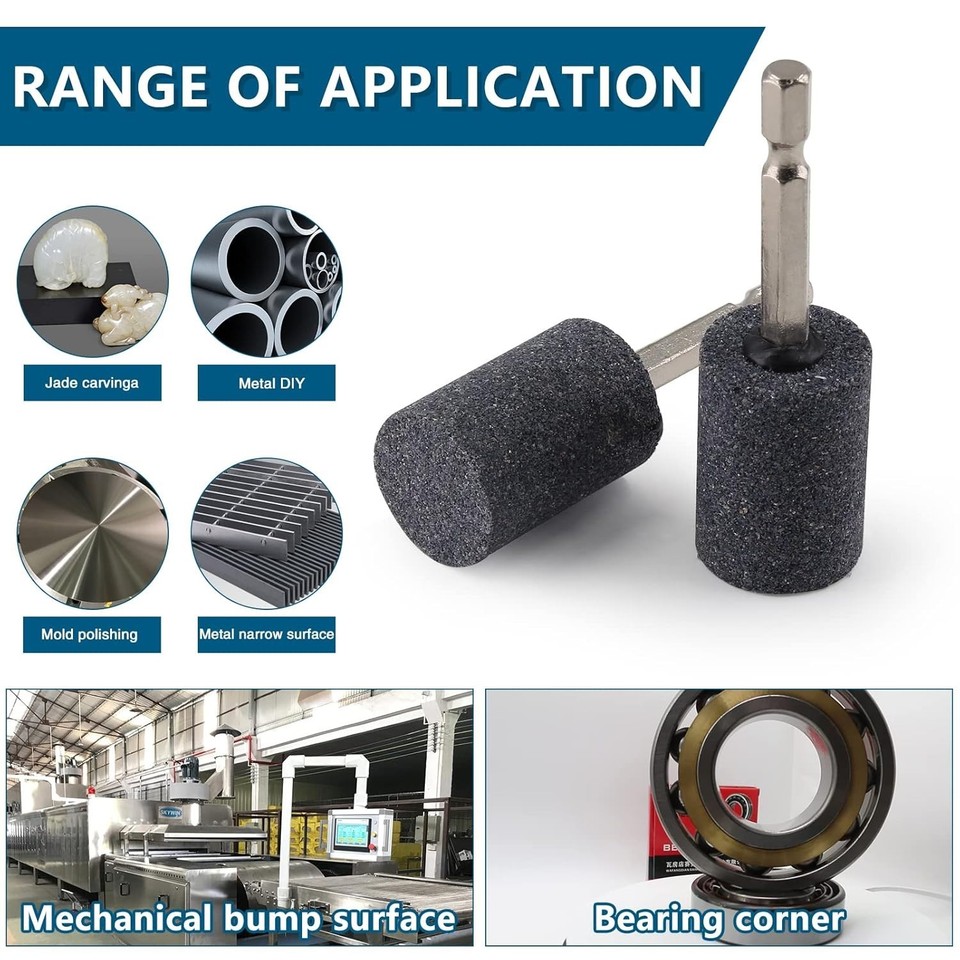 5PCS Abrasive Drill Bits Stone Grinding Bits, 1/4" Hex Shank Small ...