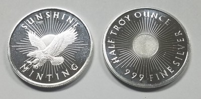 .999 Silver 1/2 oz Round | Sunshine Mint | Eagle Design Coin | eBay
