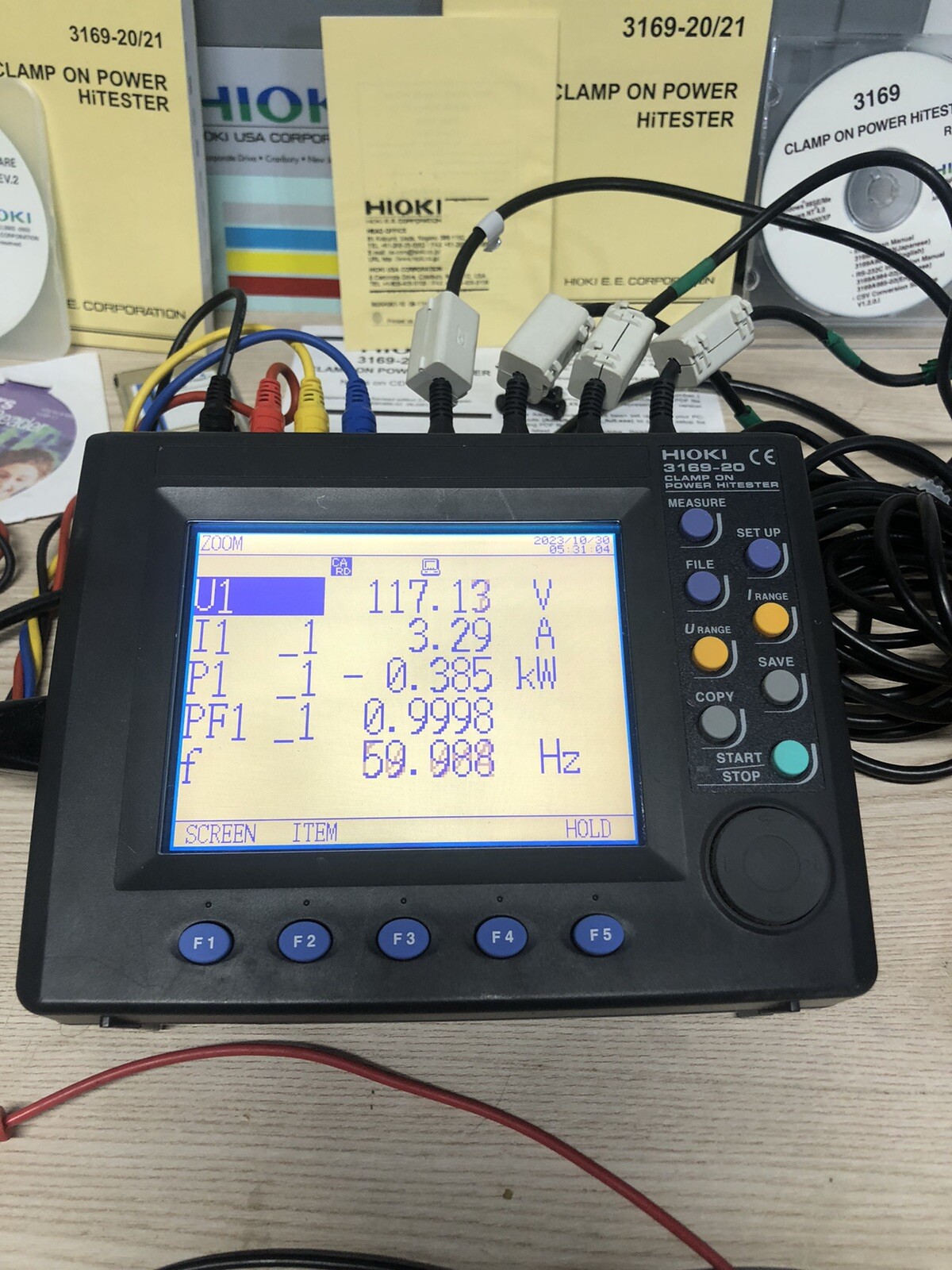 Hioki 3169-20 Clamp On Power HiTester Power Quality Analyzer Excellent ...