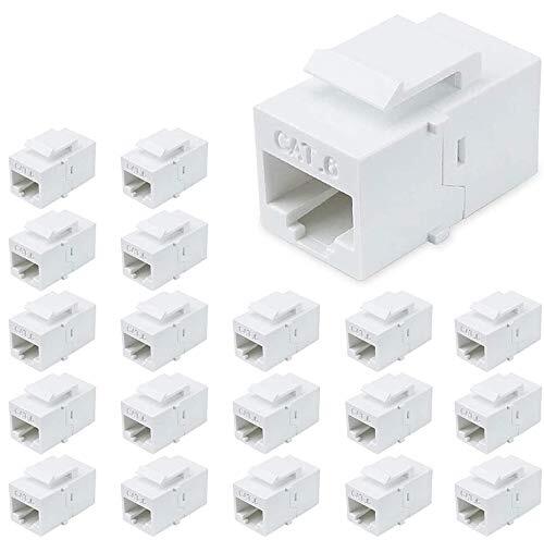 Cat6 Keystone Jack 20Pack Female to Female RJ45 Couplers Compatible ...