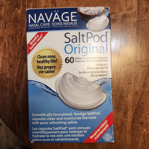 NAVAGE SaltPod Original Nasal Care Saline Concentrate Capsules 60Ct Exp ...