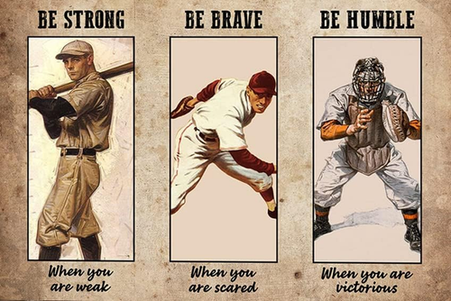 Jigsaw Puzzles 500 Pieces Baseball Poster Be Strong When You Are Weak ...