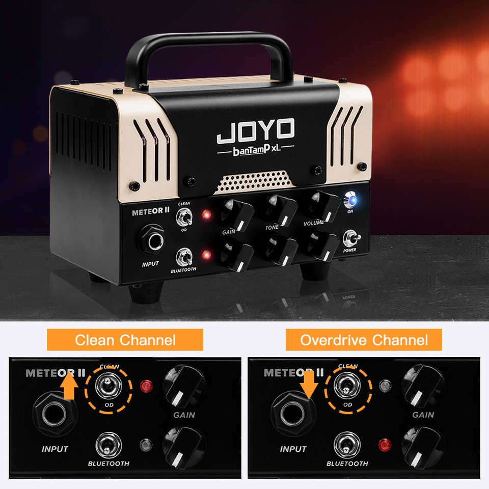 JOYO Meteor II Mini Amp Head 20W Preamp 2 Channel Hybrid Tube Guitar ...