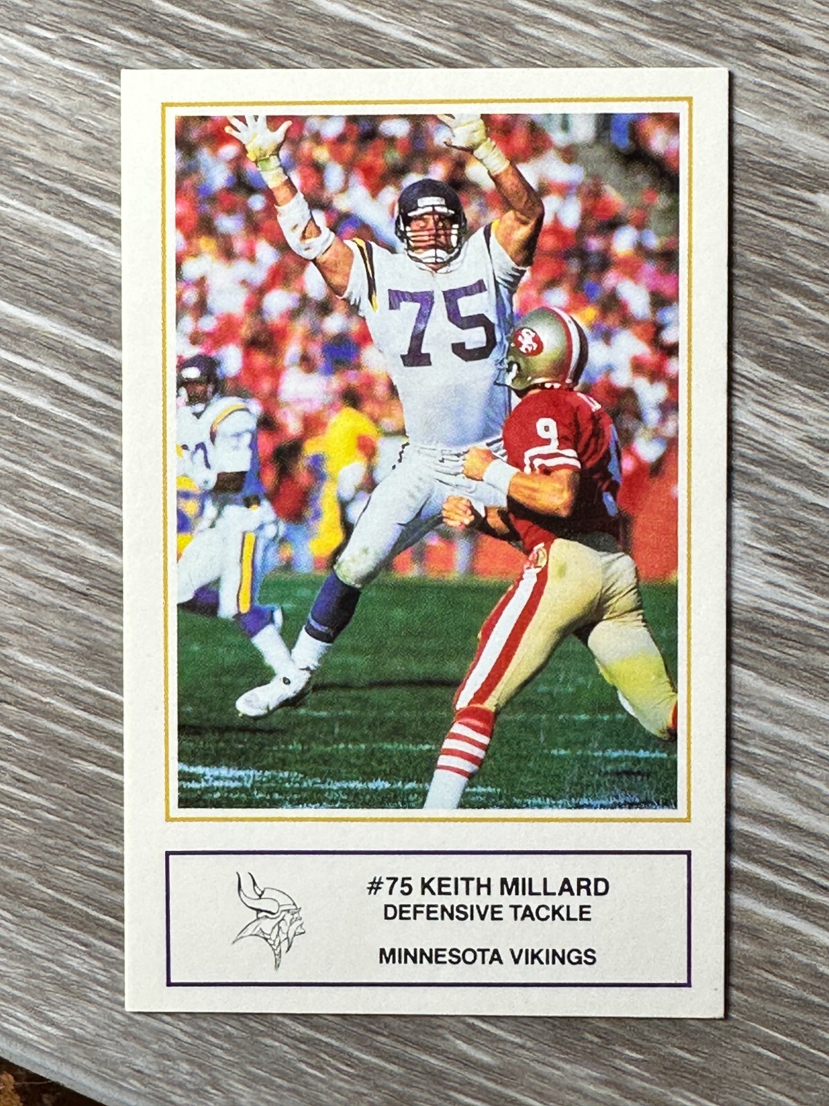 1987 MINNESOTA VIKINGS Crime Prevention MCPOA Tip Card #10 Keith ...