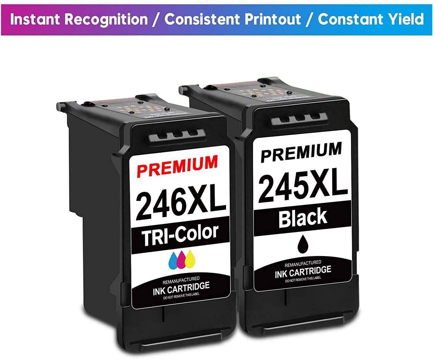 Black Color PG 245 XL CL-246 XL Ink Cartridge for Canon PIXMA MG2522 ...